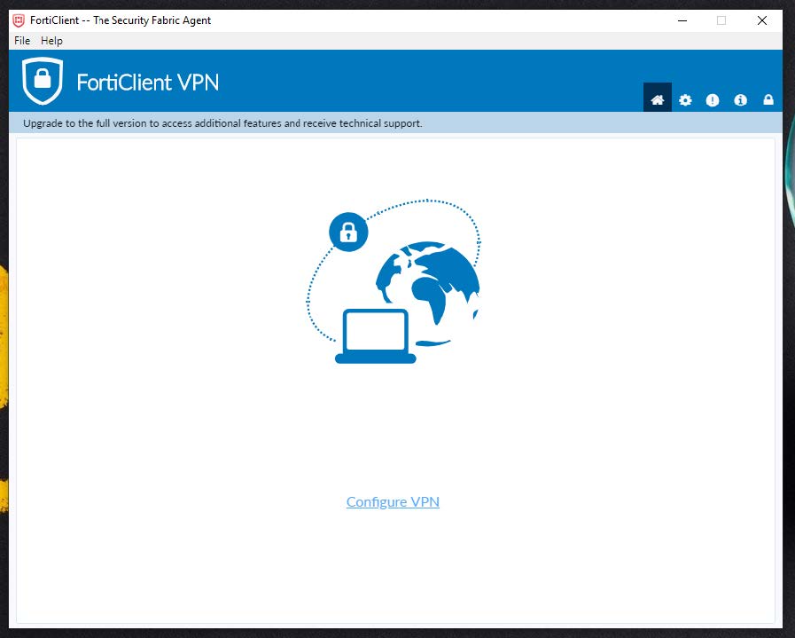 התקנת forticlient למטרת חיבור מרחוק למקום העבוד